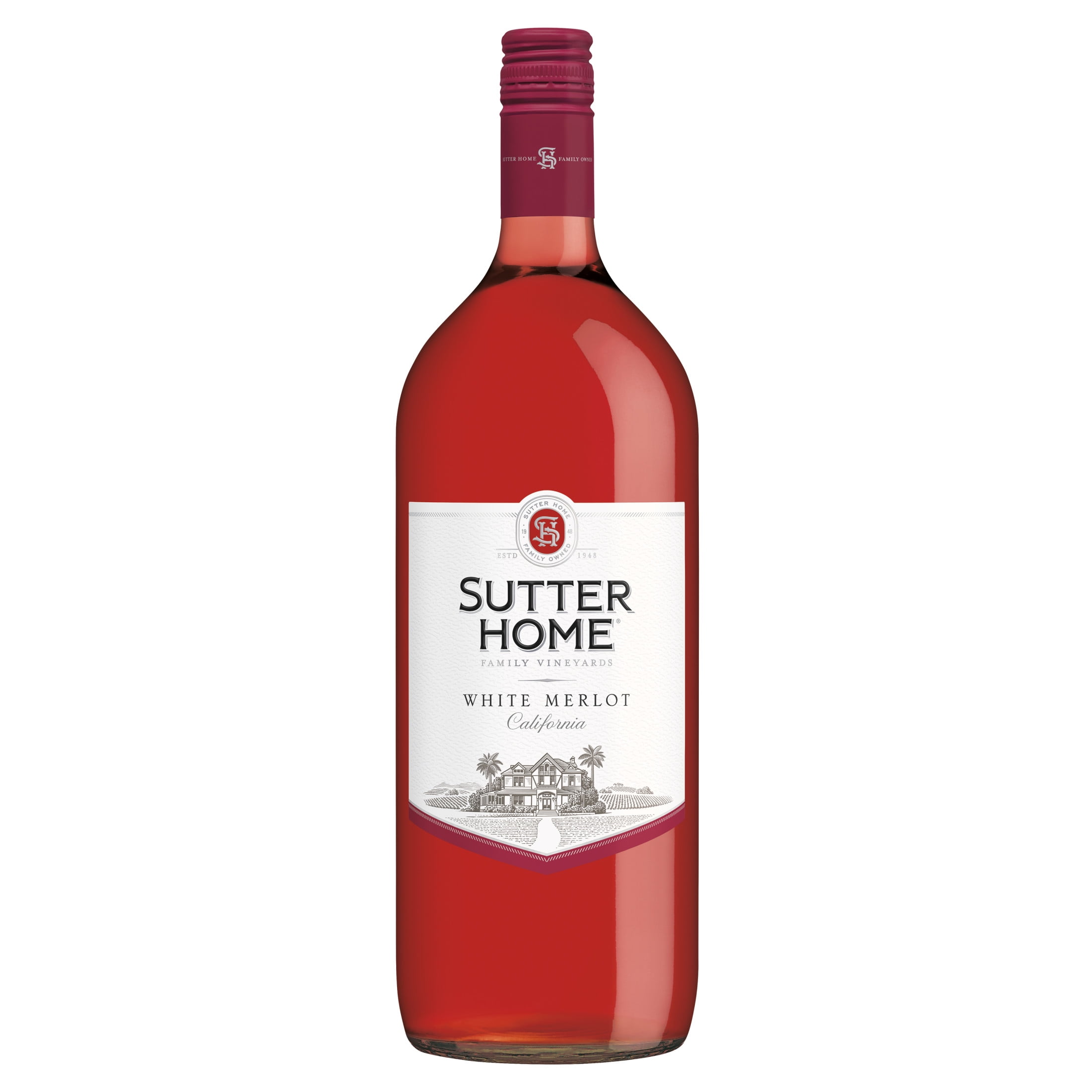 Sutter Home White Merlot California Red Wine, 1.5 L Glass Bottle, 12.5% ...
