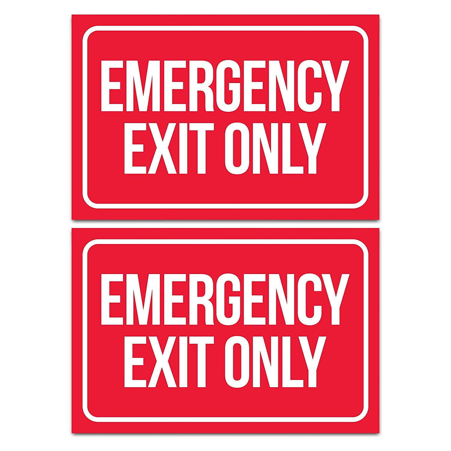 Sutter Signs Emergency Exit Only Vinyl Sticker Signs (Pack of 2 ...