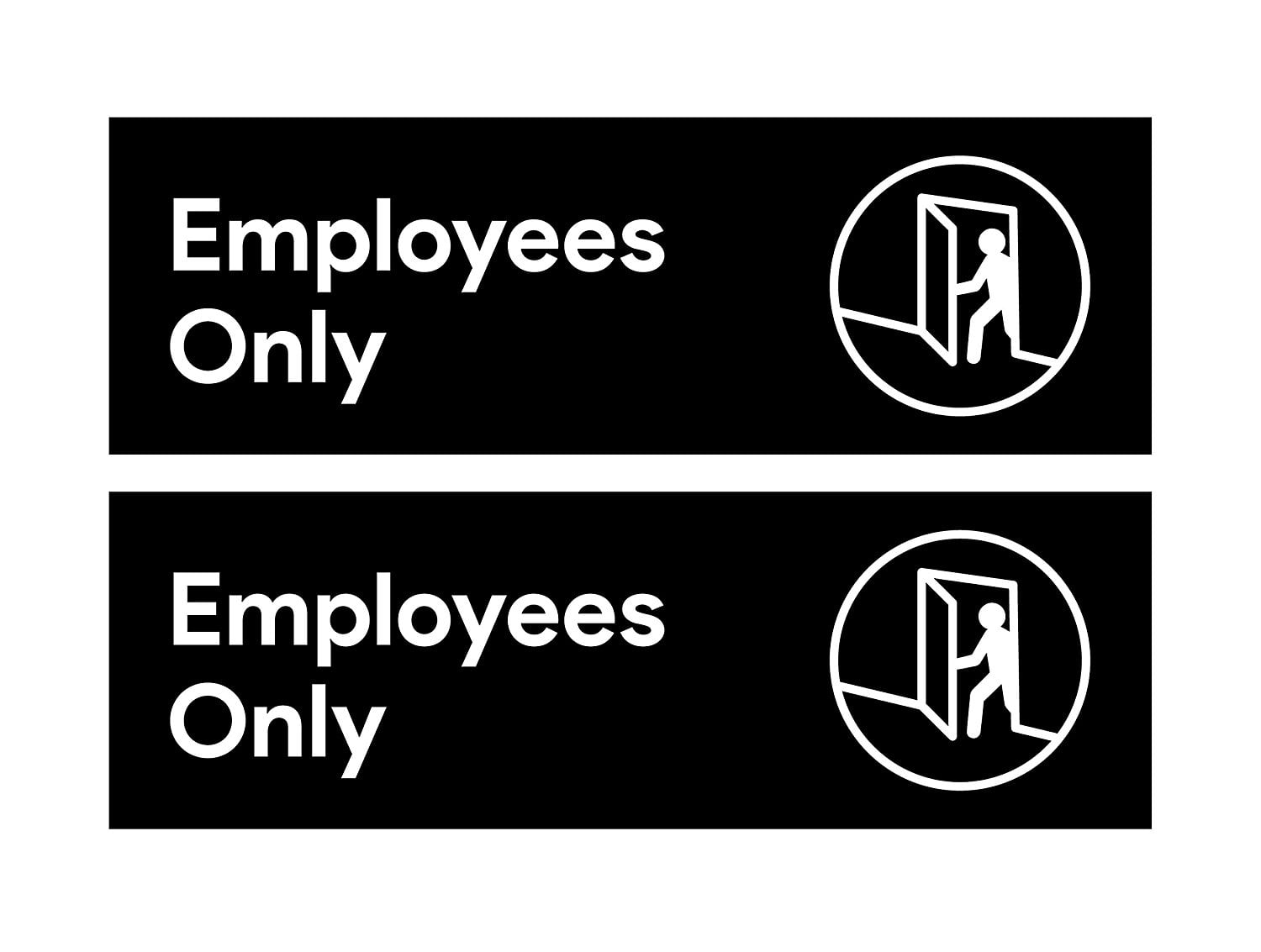 Sutter Signs Employees Only Sticker (Pack of 2) | For Restaurants ...