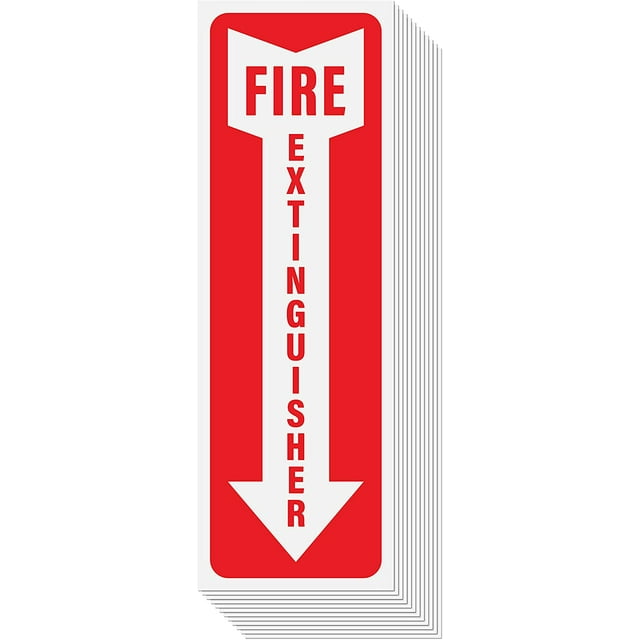 Sutter Signs Fire Extinguisher Arrow Stickers, Pack of 12 - Walmart.com