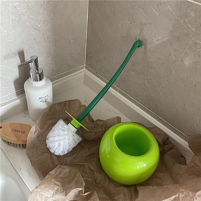 SutucomCherry Toilet Brush with Stand - Stiff Bristles for Tough Stains ...