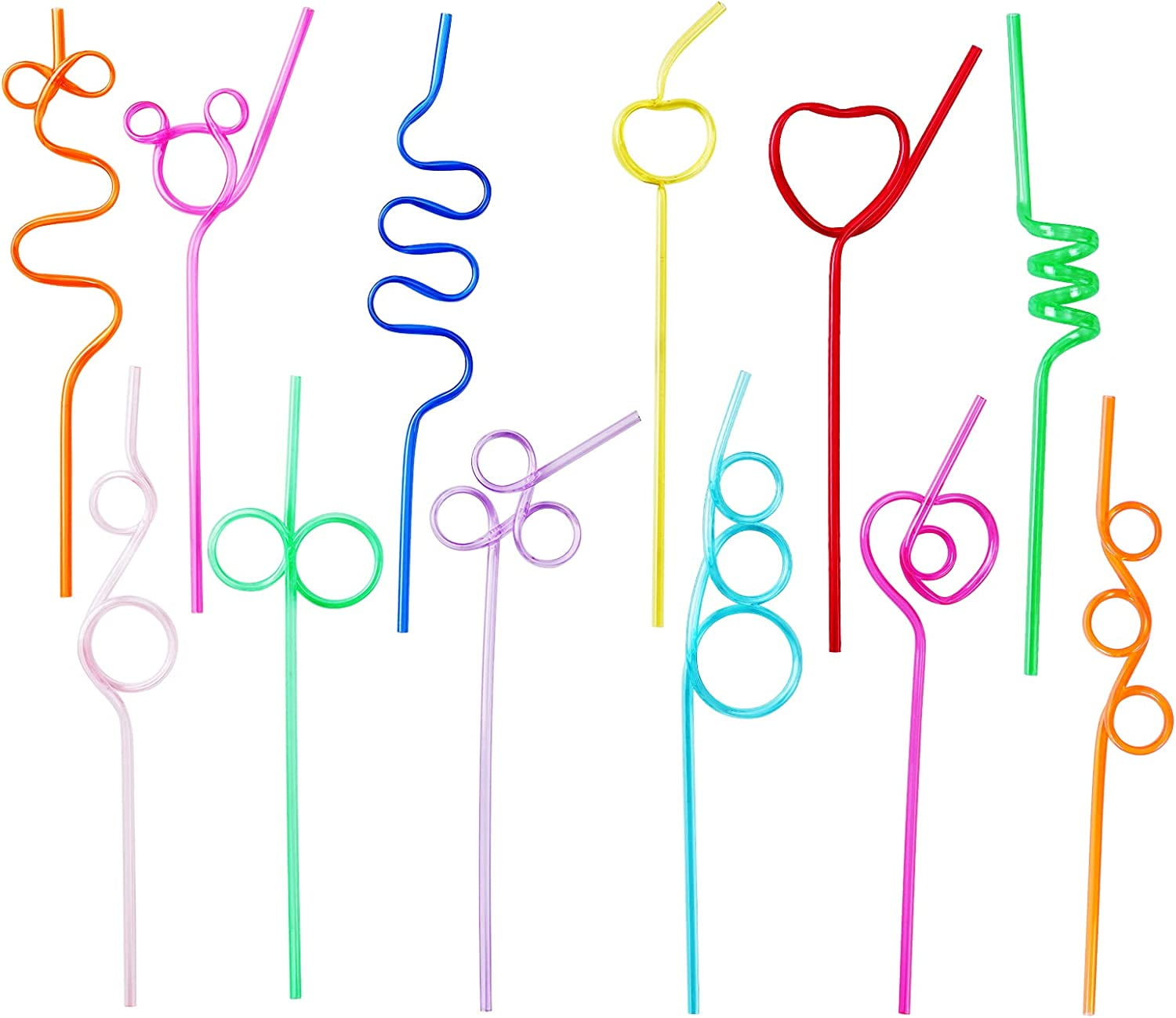 Suuchh Kids and Adult Reusable Silly Straws, 24 Pieces - Walmart.com