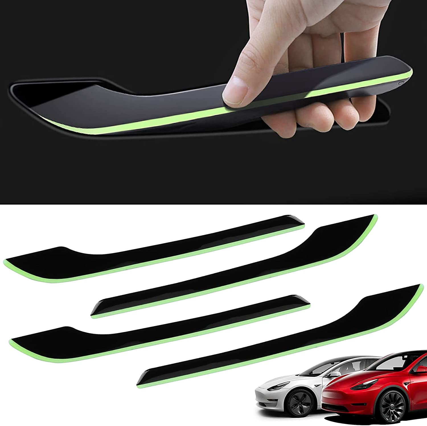 Suuchh Tesla Model 3 Door Handle Cover, Black, 4 Set - Walmart.com