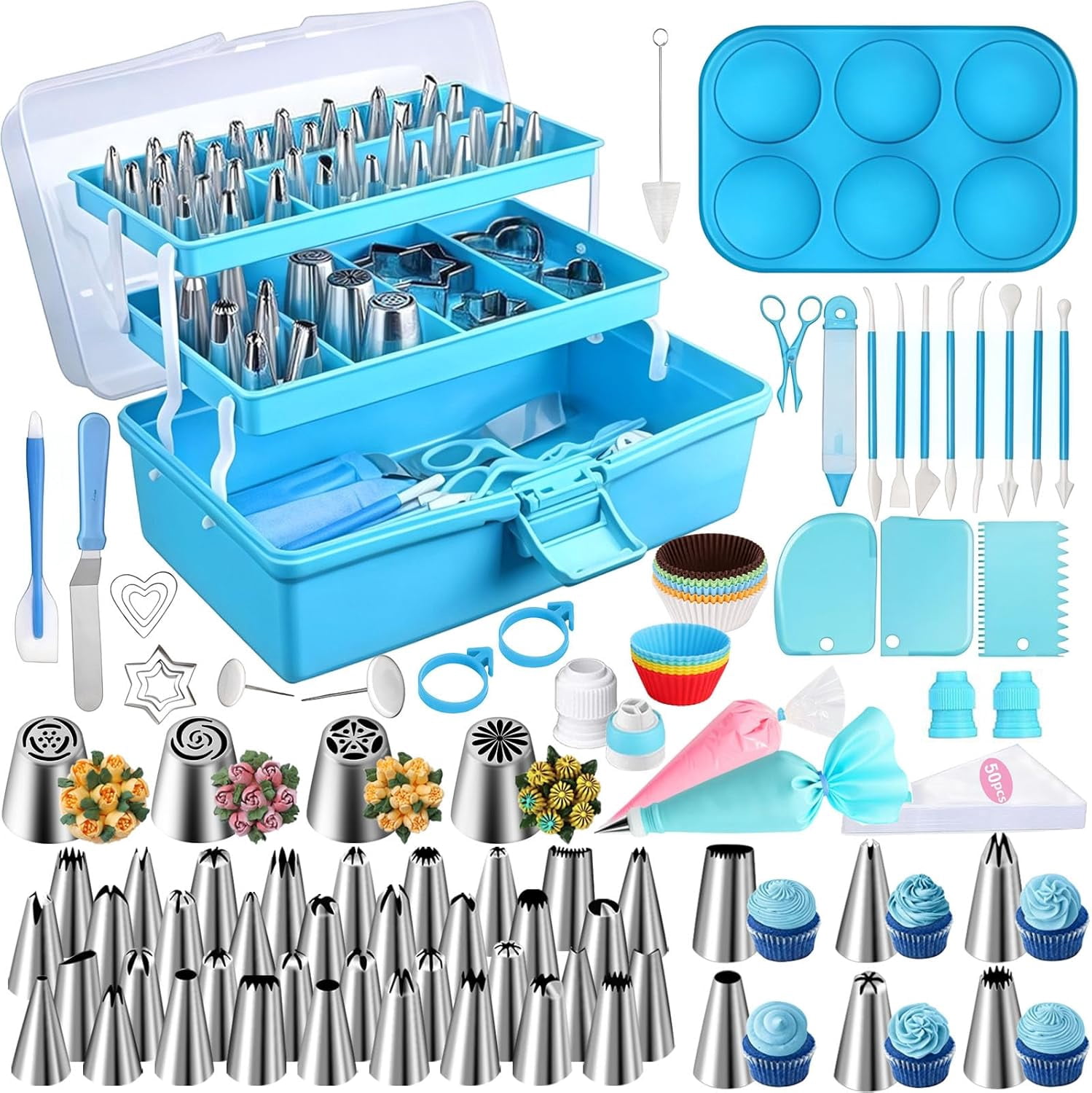 Suuker Cake Decorating Tools Supplies Kit, 236 Pieces Baking ...