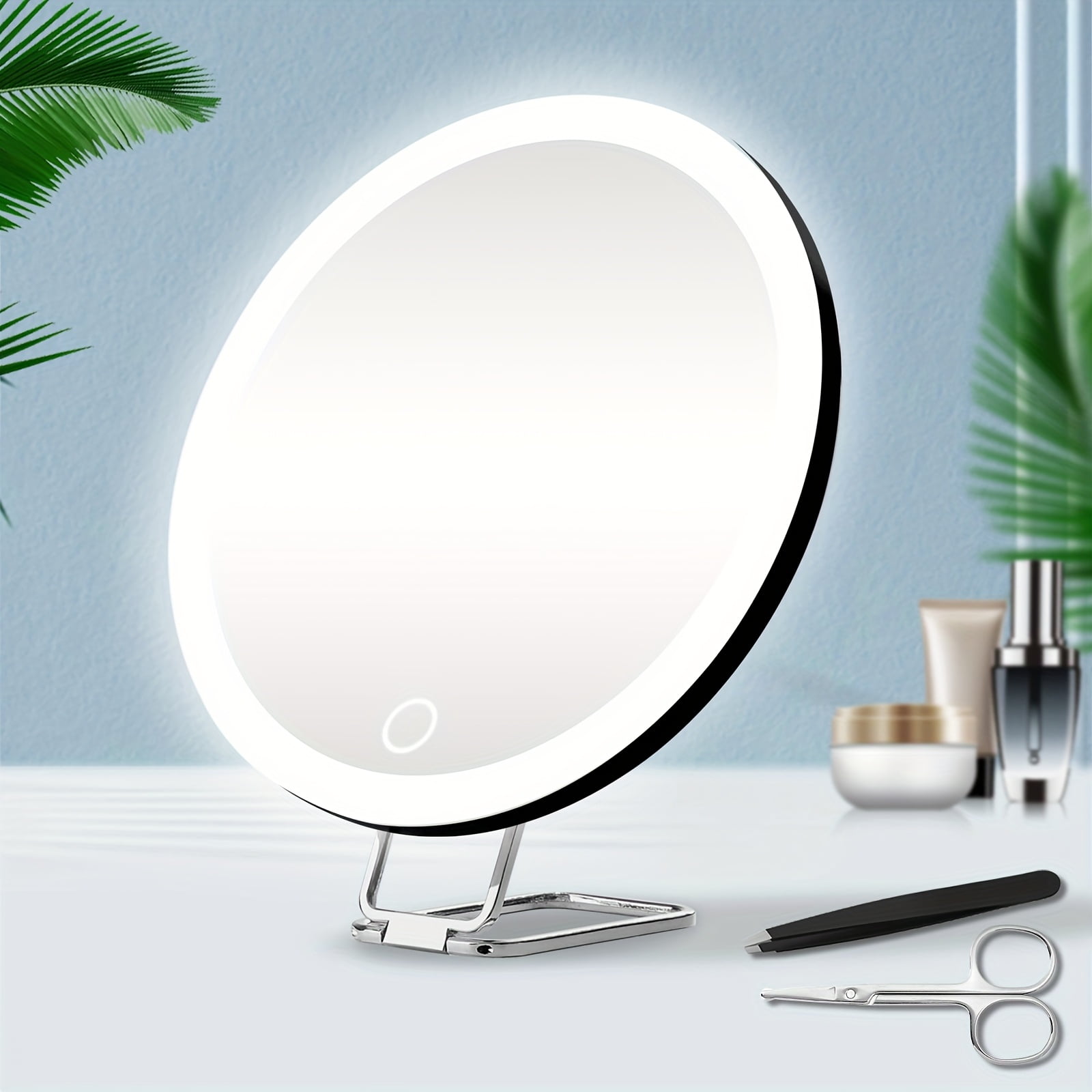 Suupvaor 10x Light Magnify Mirrors - 6" Rechargeable Magnifying Makeup ...