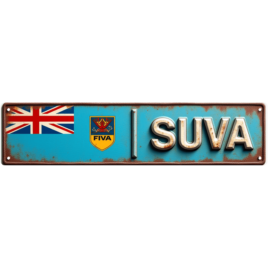 Suva Vintage Tin Sign - 12x8 Inches - Ideal for Tropical Decor, Man ...