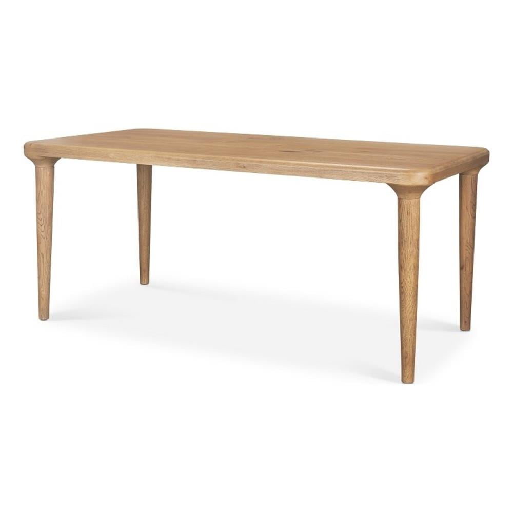 Mercana Suvan 72"W Light Brown Rectangular Oak Wood Dining Table ...