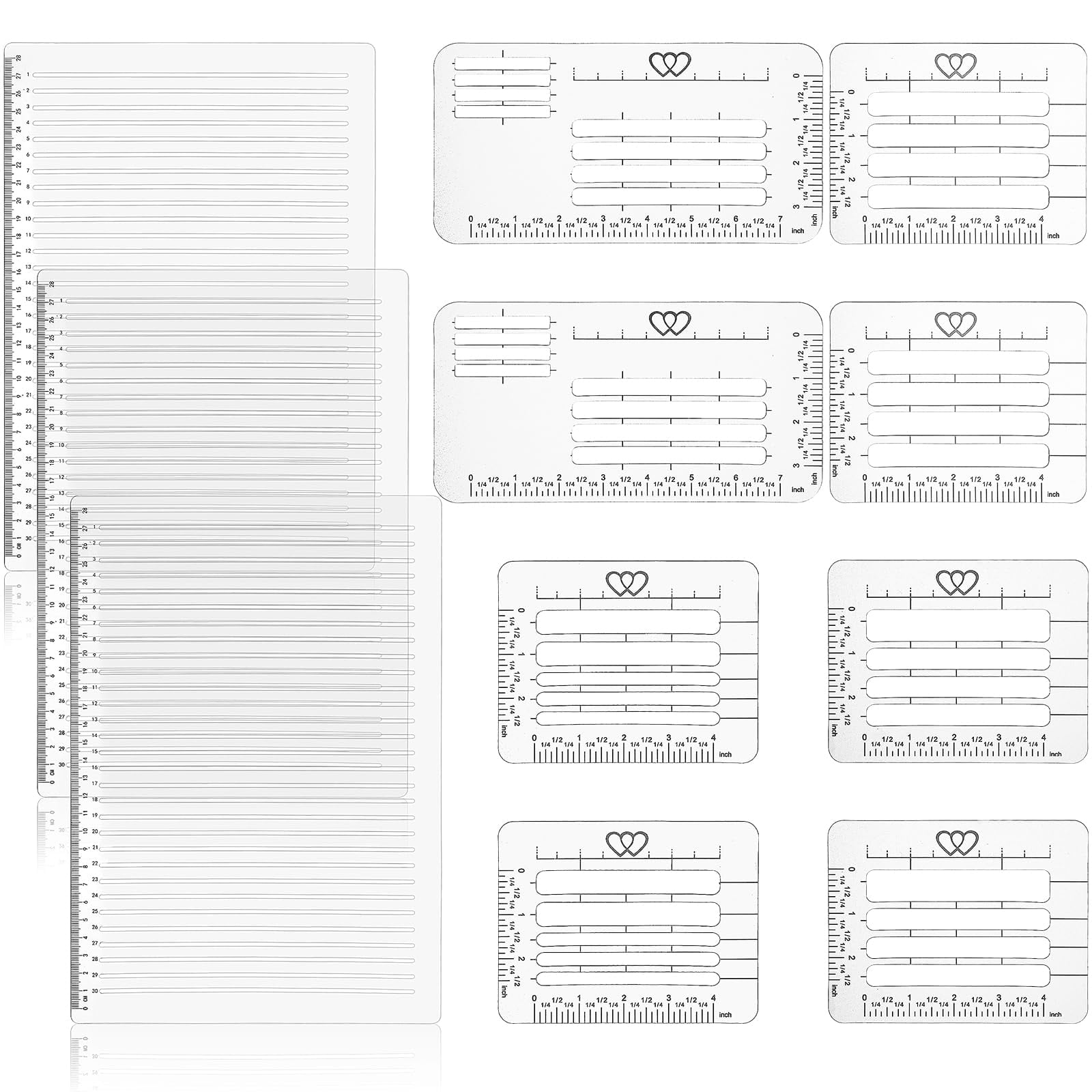 Suwimut 11 Pack Straight MSF2 Line Stencil Template for and Envelope ...