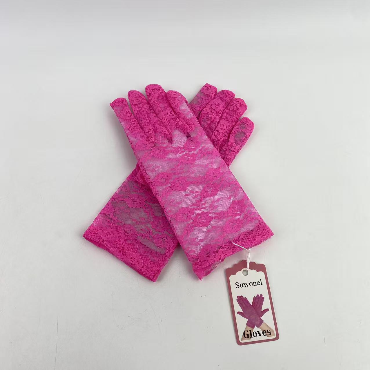 Suwonel Gloves,Women Lace Gloves Wedding Tea Party Short Lace Gloves ...