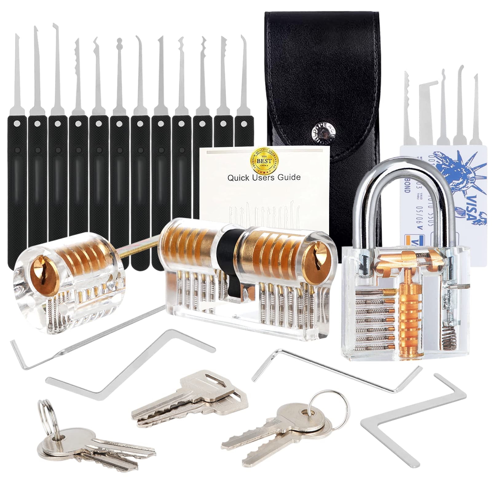 Suyeah 30PCS Waterproof and Rustproof Padlock Set, Transparent ...