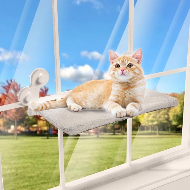 Suyfhdc Cat Window Perch,Cat Hammock,Cat Window Bed with 4 Suction Cups ...