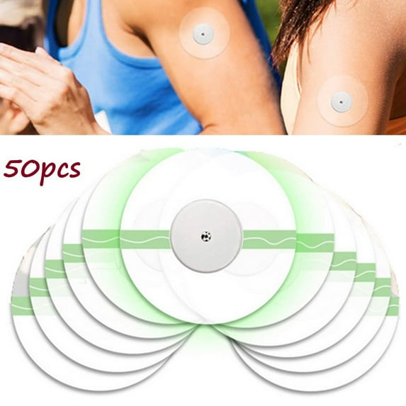 Suyin 50 Pack Freestyle Libre Sensor Covers Latex-Free Medical Adhesive ...