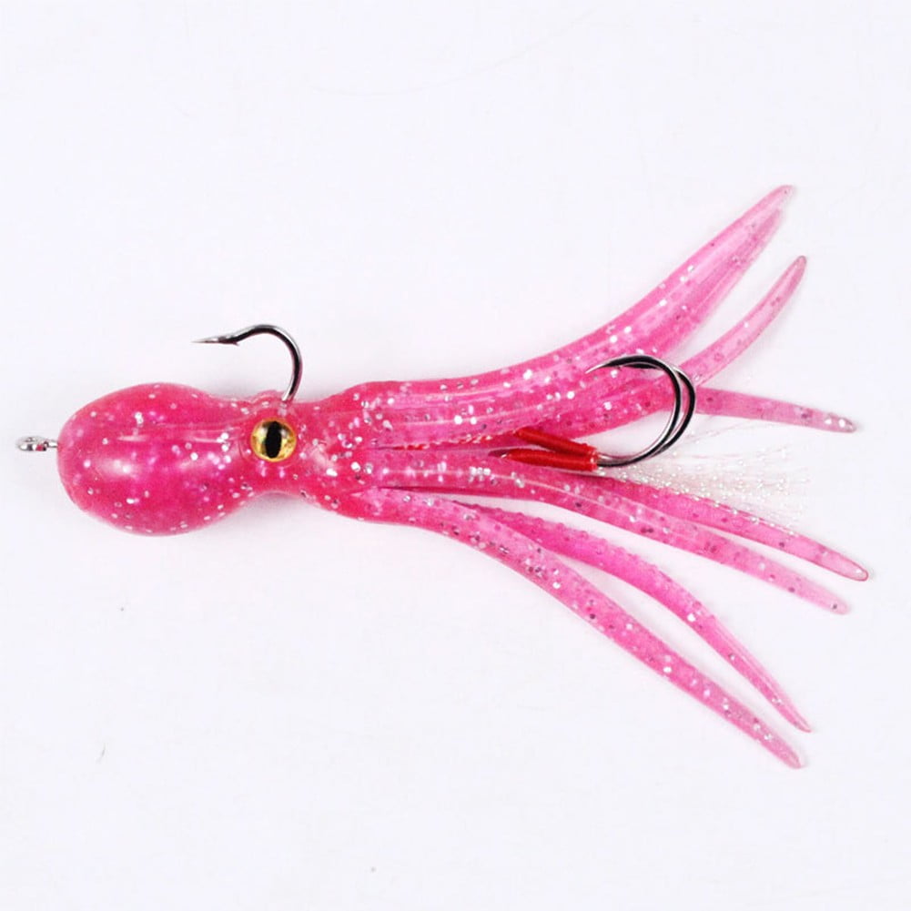 Suyin Octopus Swimbait Soft Fishing Lure with Skirt Tail, Lingcod Rockfish Jigs for Saltwater ...
