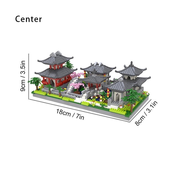 Suzhou Garden puzzle micro particle assembly type building block ethnic ...
