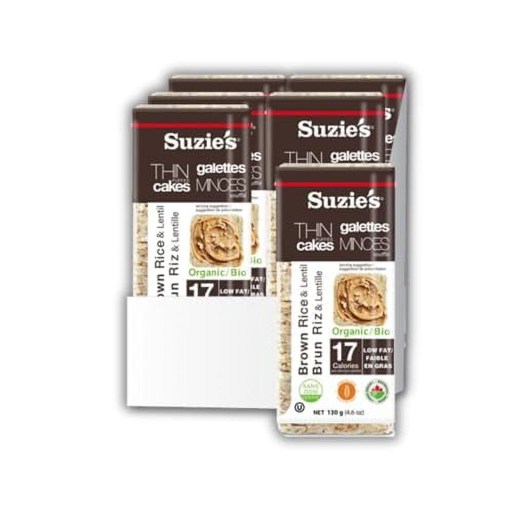 Suzie's Organic Lentil & STF9 Brown Rice Cake Thins|6 Pack|USDA Organic ...