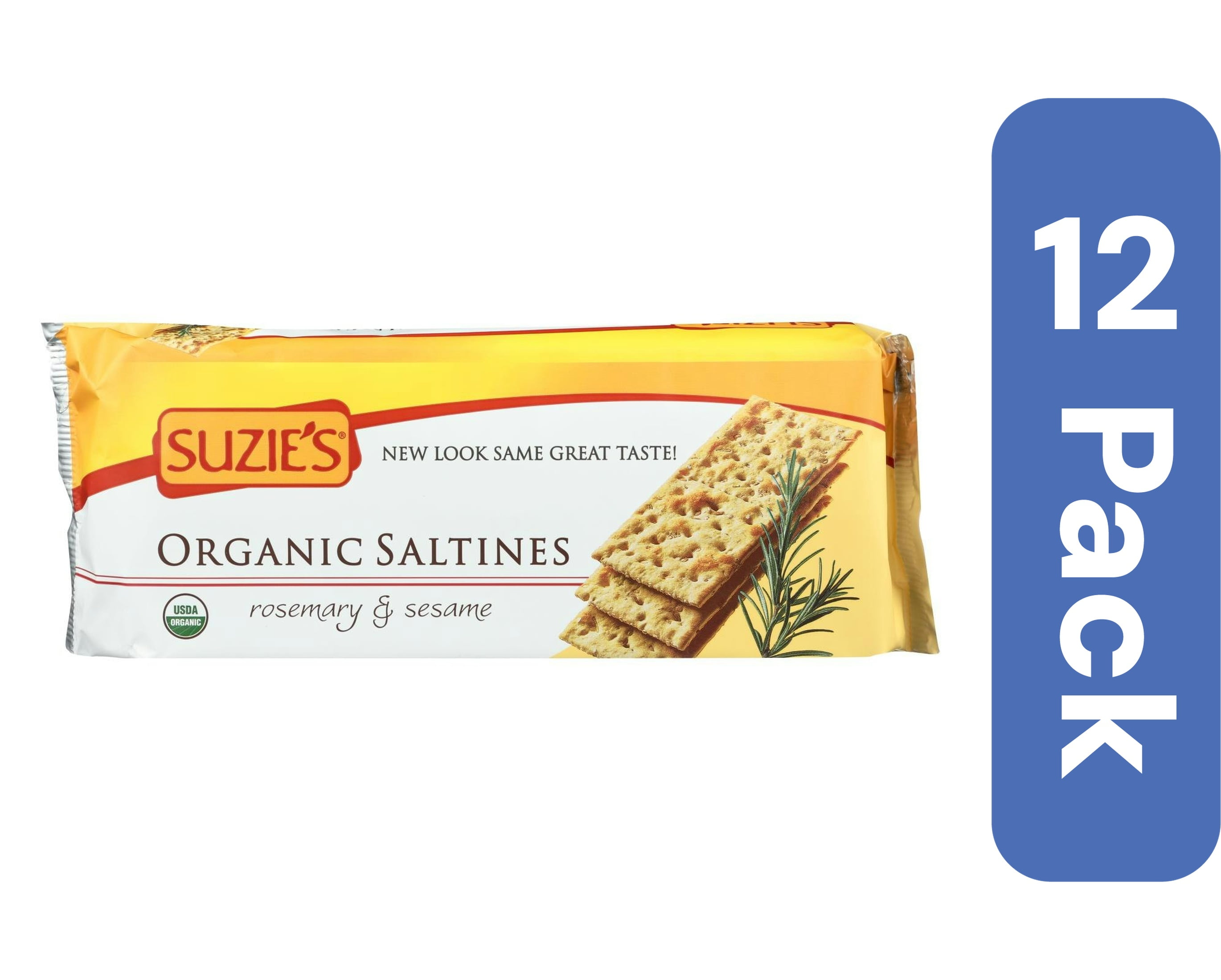 Suzie's Organic Rosemary Sesame Crackers 8.8 oz (Pack Of 12) - Walmart.com