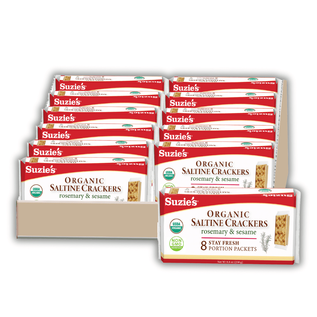 Suzie's Organic Rosemary Sesame Saltines Crackers|Healthy Gourmet Baked ...