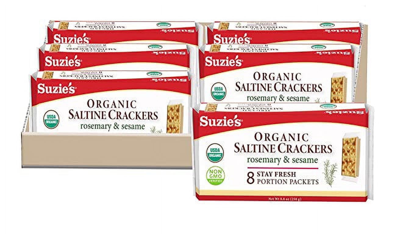 Suzie's Organic Saltines Crackers, Rosemary Sesame, Healthy Gourmet ...