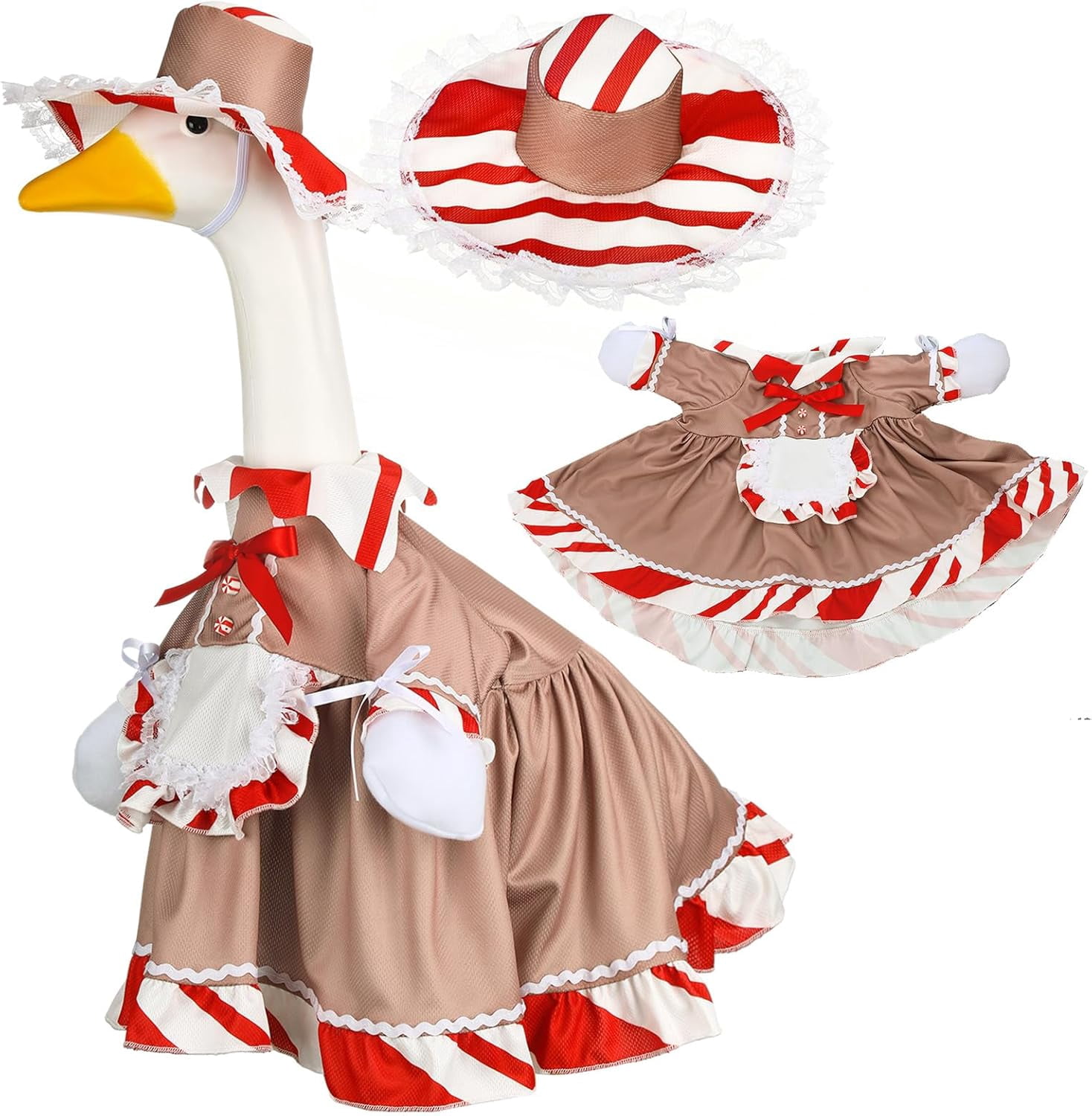 Suzile Valentines Porch Goose Outfit 23 Inch Red White Candy Goose ...
