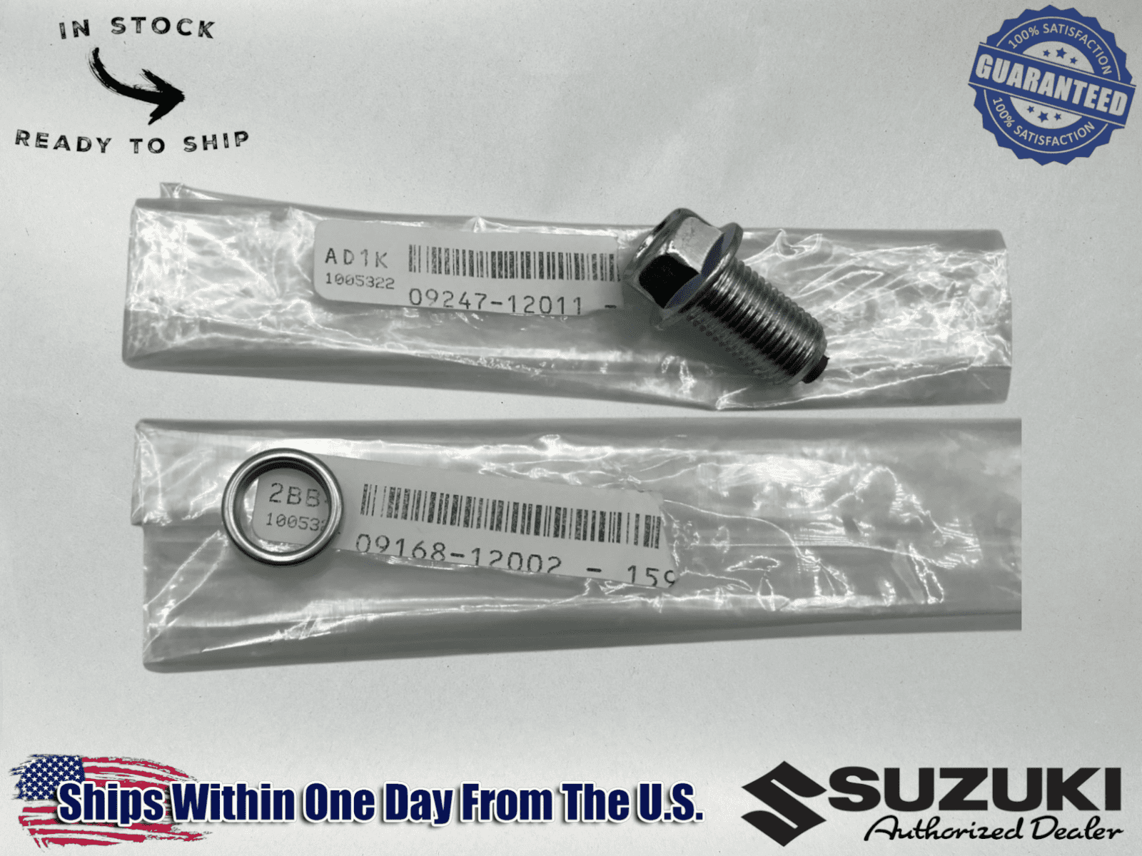 Suzuki Genuine OIL DRAIN PLUG & GASKET DR-Z400 DL650 09247-12011 ...