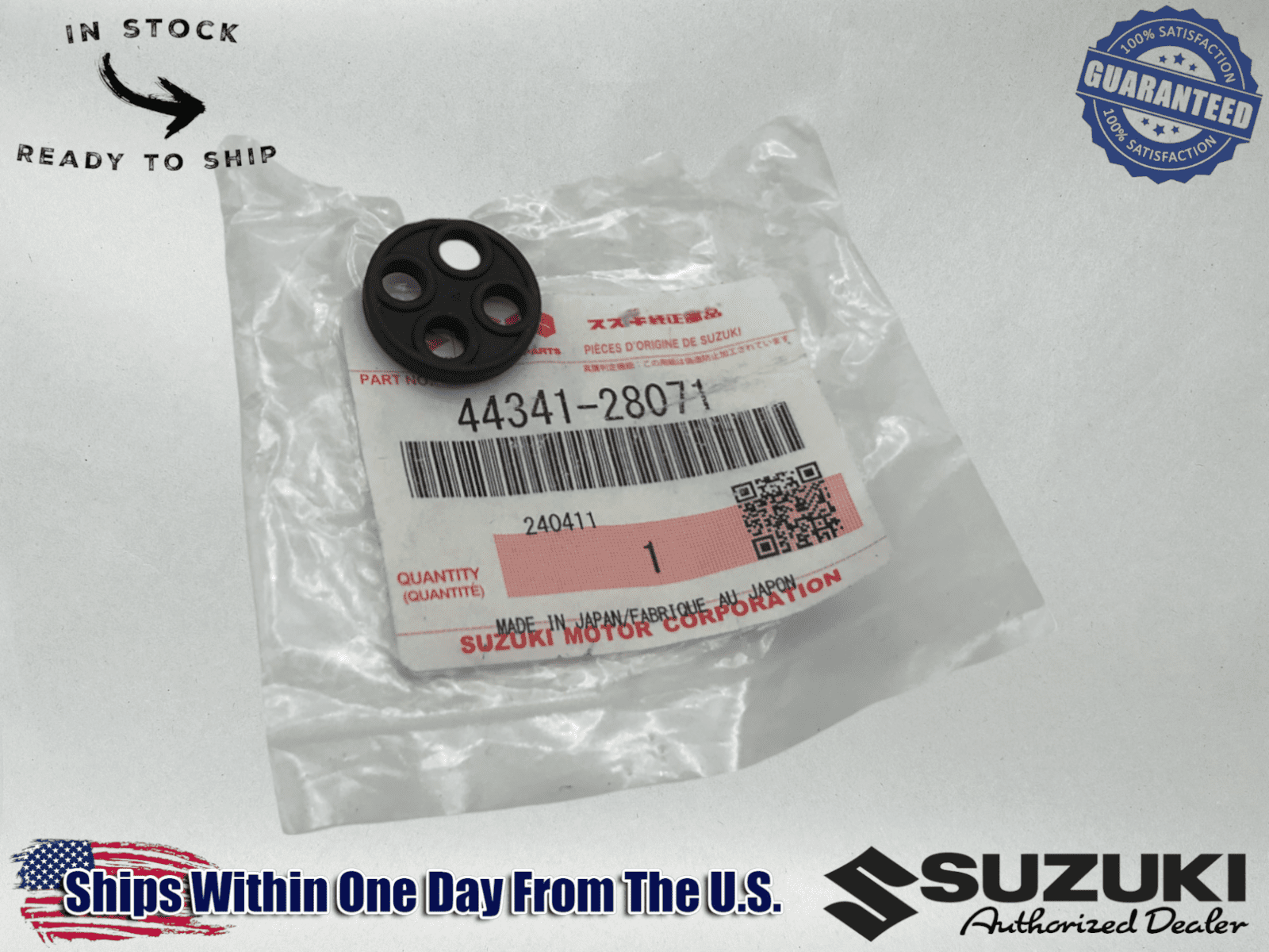 Suzuki OEM 1972-81 Gas tank Fuel Valve Repair Kit Petcock 44341-28071 1 - Walmart.com