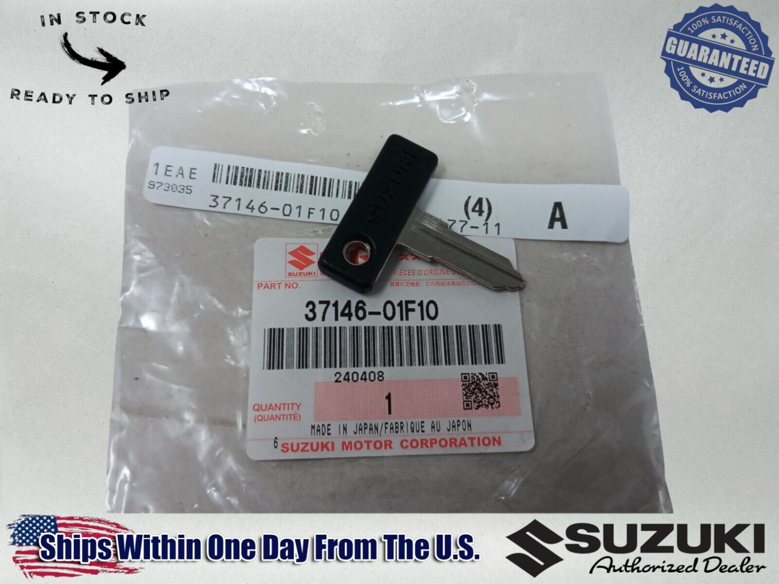 Suzuki OEM Dr-Z400 Drz 400 E S Sm DrzKey Blank A124 Type D - 37146 ...