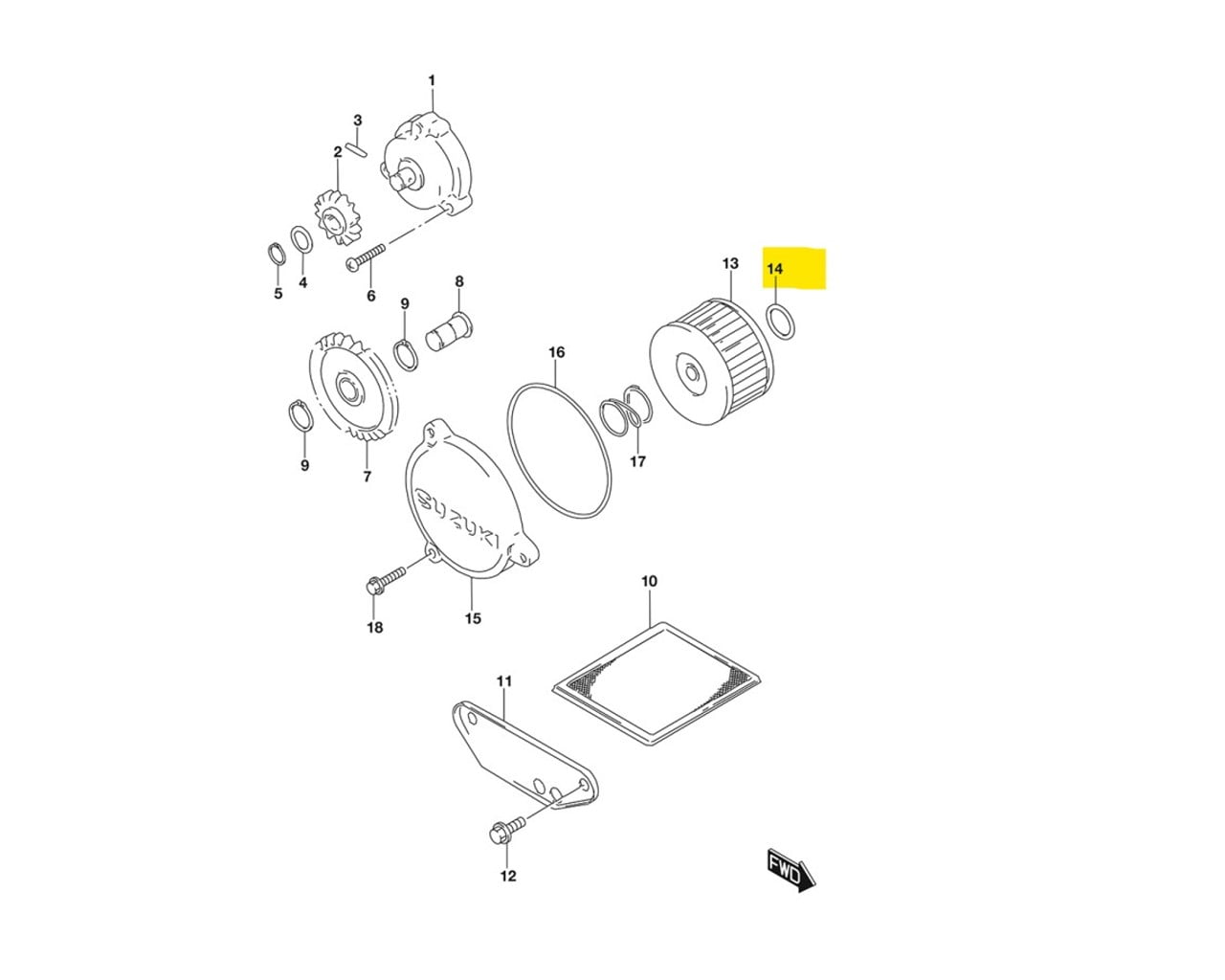 Suzuki OEM O-Ring Oil Filter and more Multi Fit DR650 DR LS650 DL650 ...
