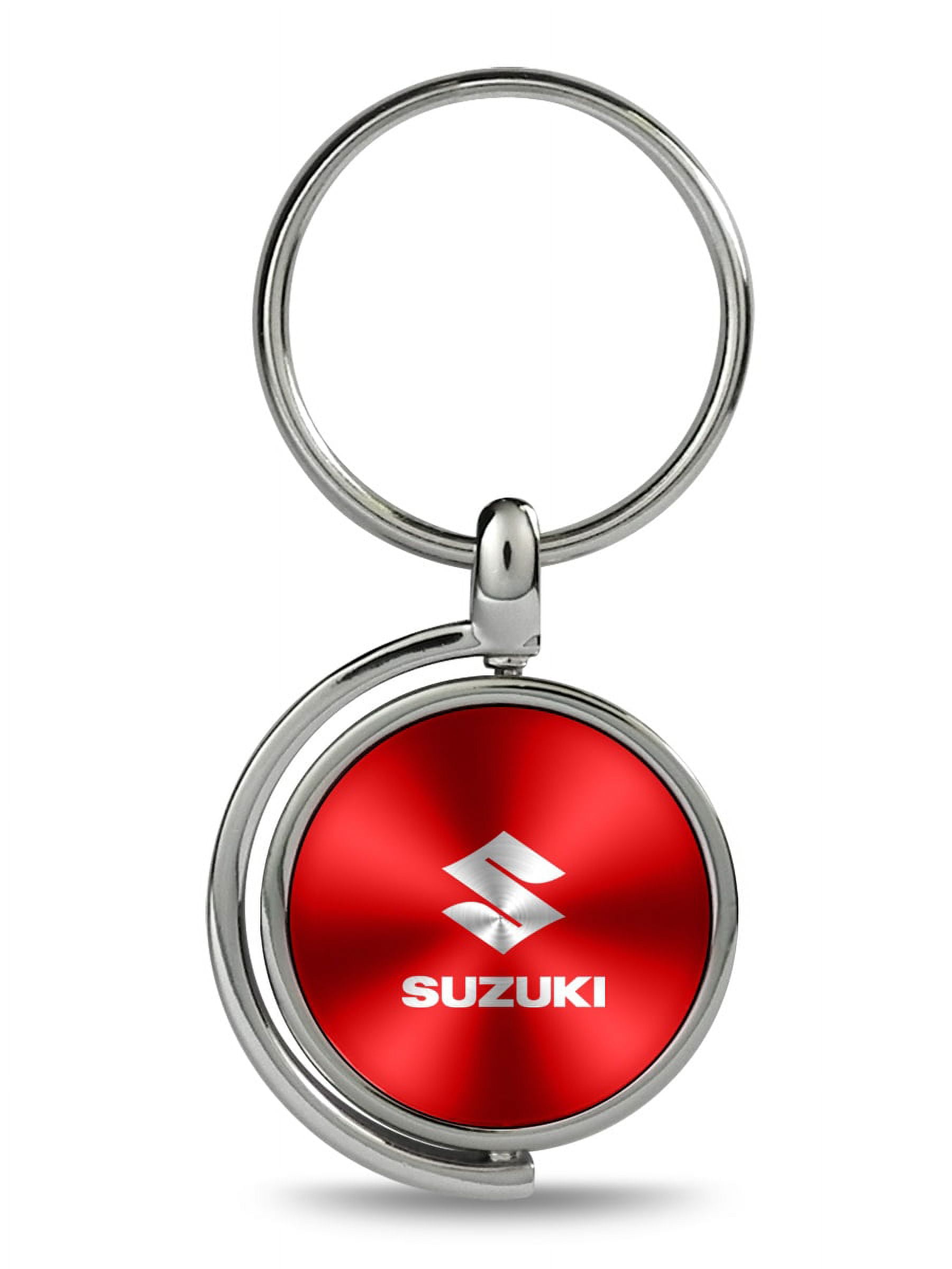 Suzuki Red Brushed Metal Spinner Key Chain - Walmart.com