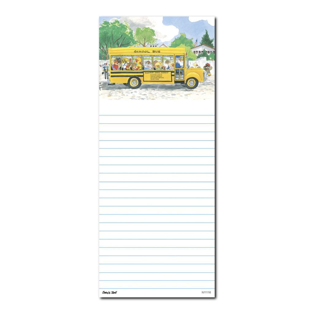 Suzy's Zoo Memo Note Pad, "Duckport Schoolbus" 11116 - Walmart.com