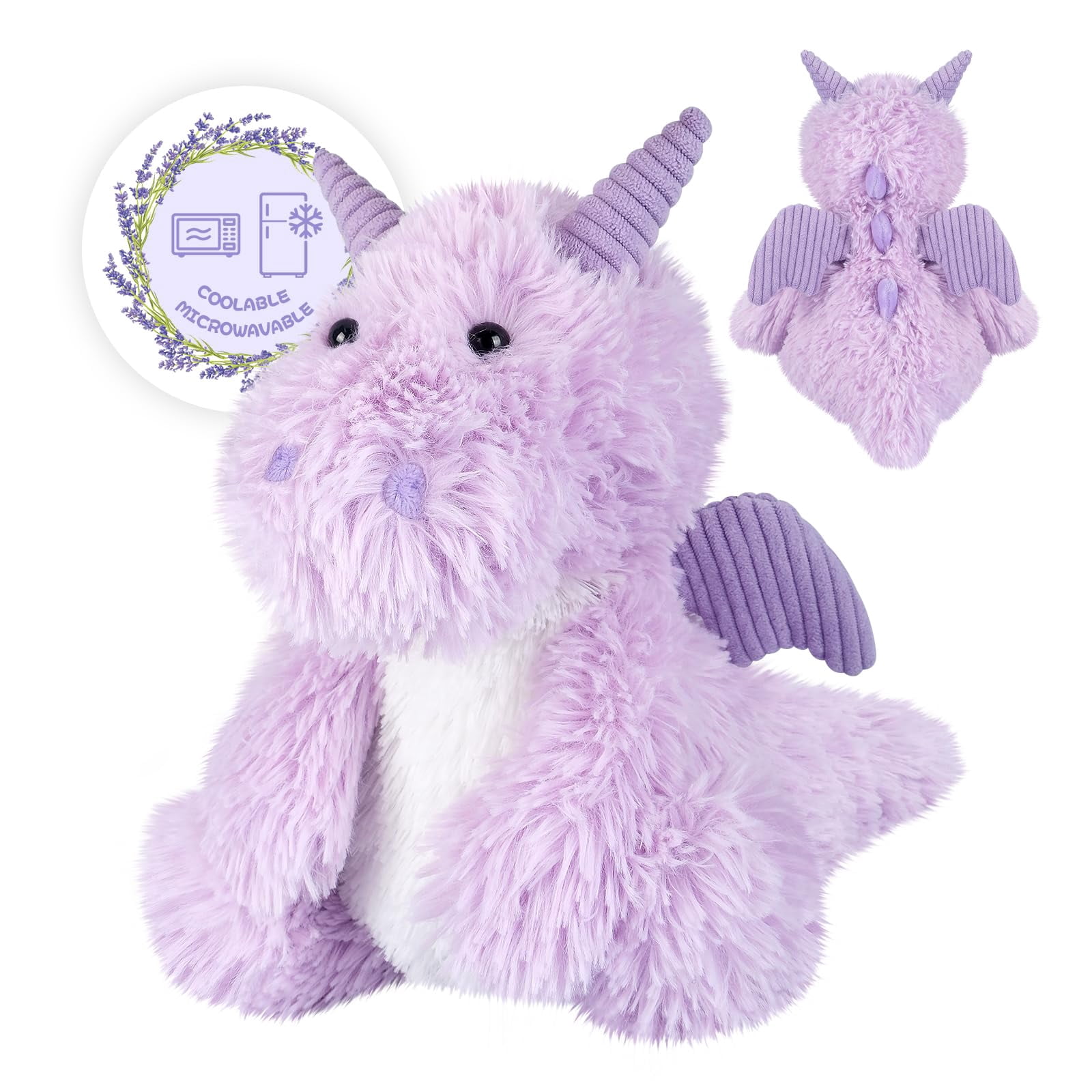SuzziPals Heatable & Coolable Dragon Stuffed Animals, Heated Stuffed ...