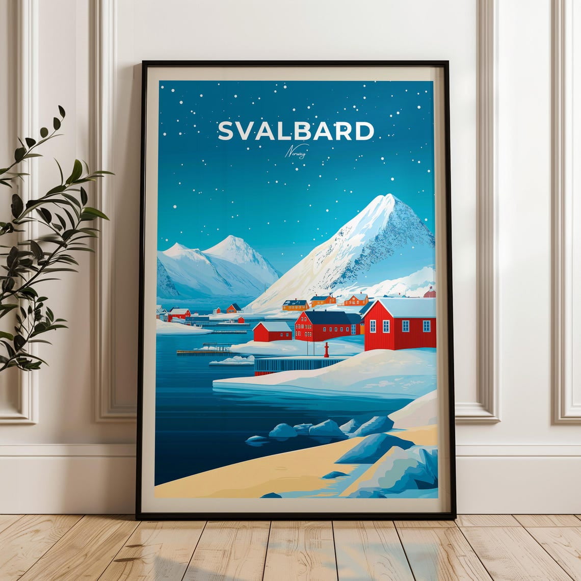 Svalbard Travel Poster - Norway Wall Art Print, Illustration Poster ...