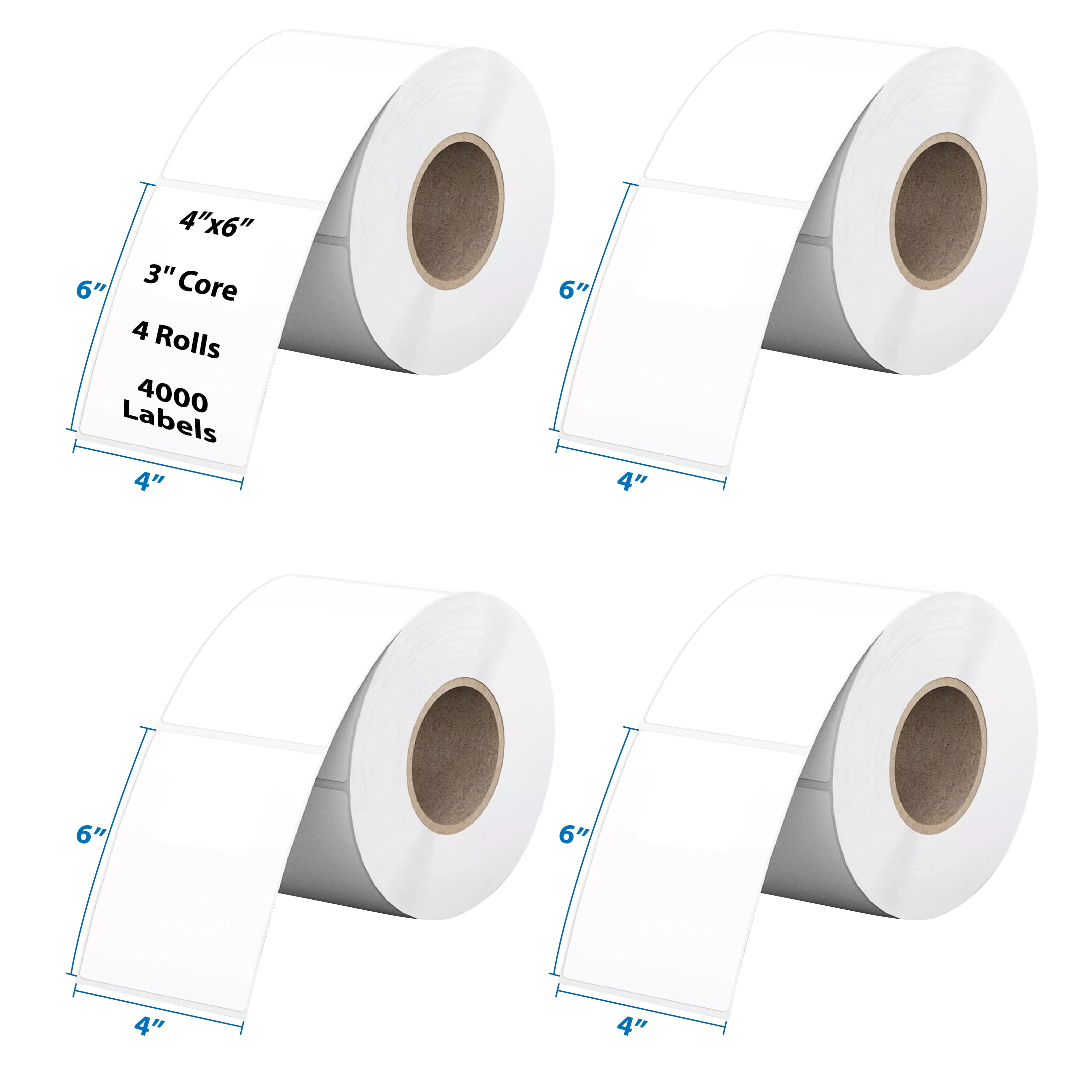 Svel Thermal Shipping Label for Rolls, Perforated White Mailing Address ...