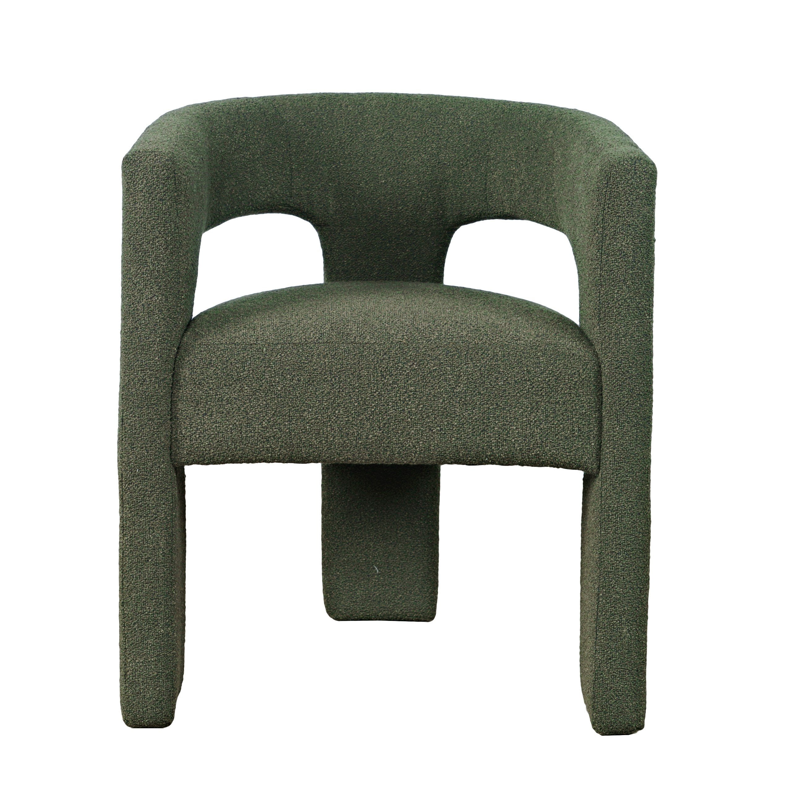 Sven Modern Contemporary Upholstered Three-Leg Curved Back Dining Chair ...