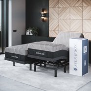 Sven & Son Classic Adjustable Bed Base Frame Only, Head and Foot Lift, Massage, Under-Bed Lights ...