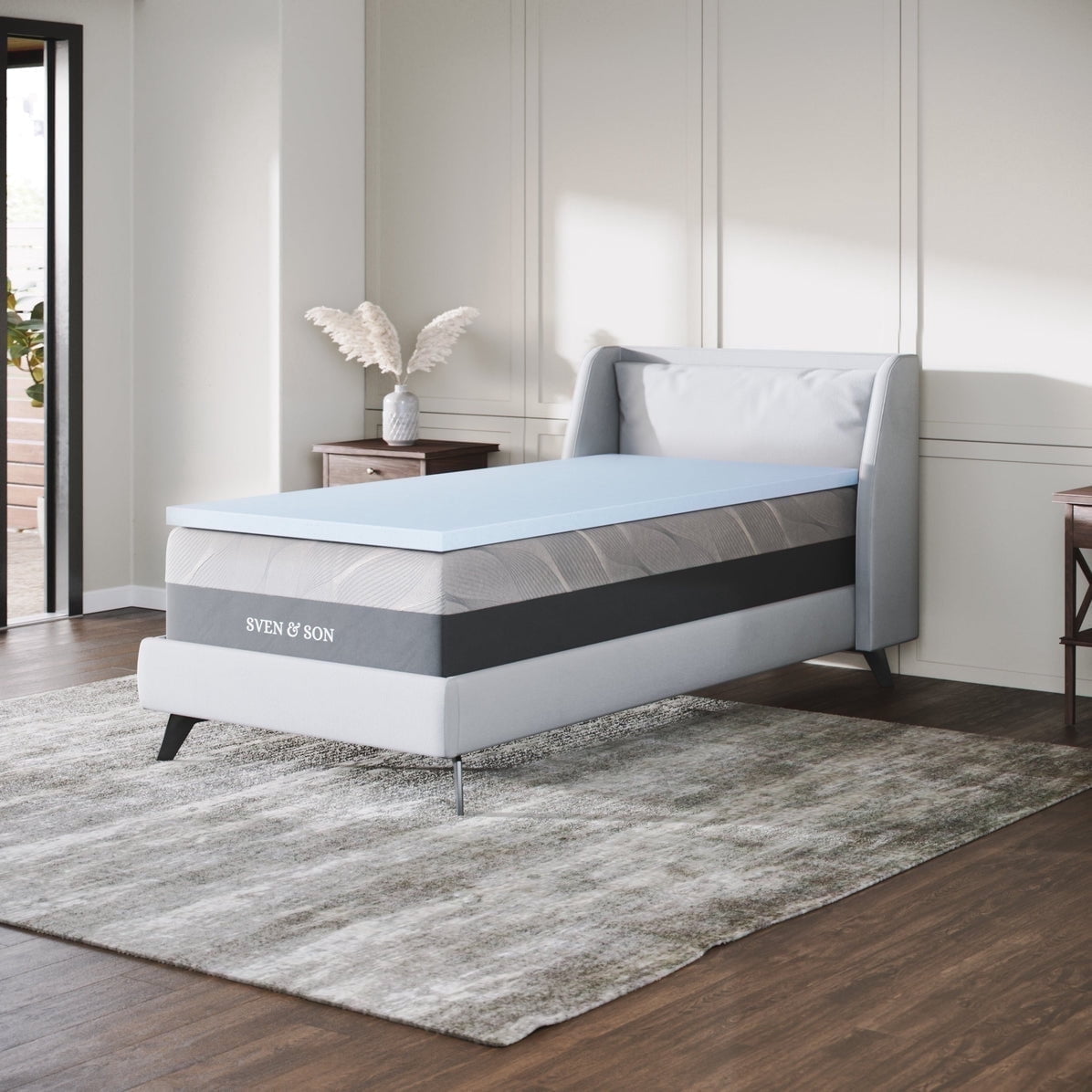 Sven & Son Memory Foam Mattress Topper, Luxury Cooling Gel Bead Infused ...