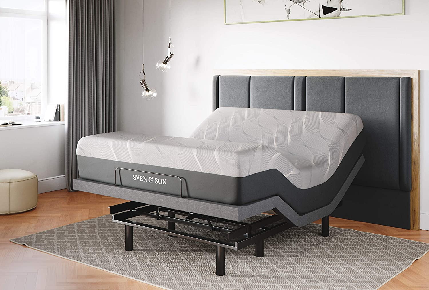 Sven & Son Split King Adjustable Bed Base Frame + 10\u201D Luxury Cool ...