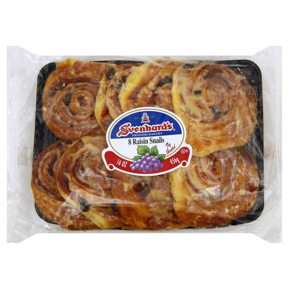 Svenhard's Raisin Danishes, 16 oz, 8 ct - Walmart.com