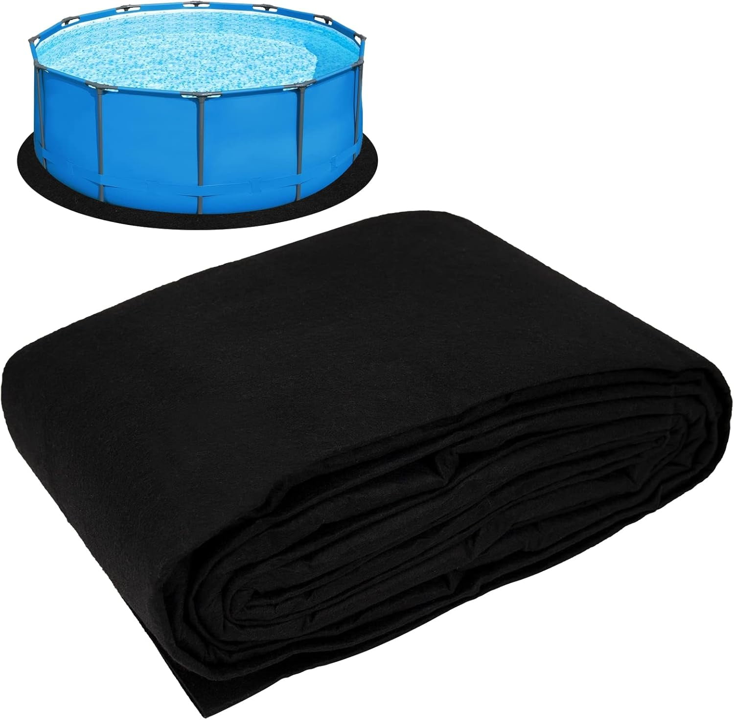 Svepndic 12ft Thickened Round Pool Liner Pad for Above Ground Swimming ...