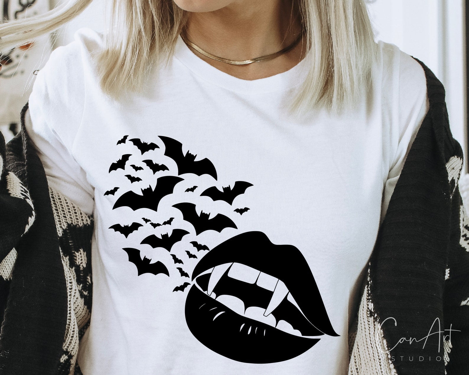 Svg Png, Vampire Fangs And Bats Svg Cut File For Cricut, T-Shirt ...