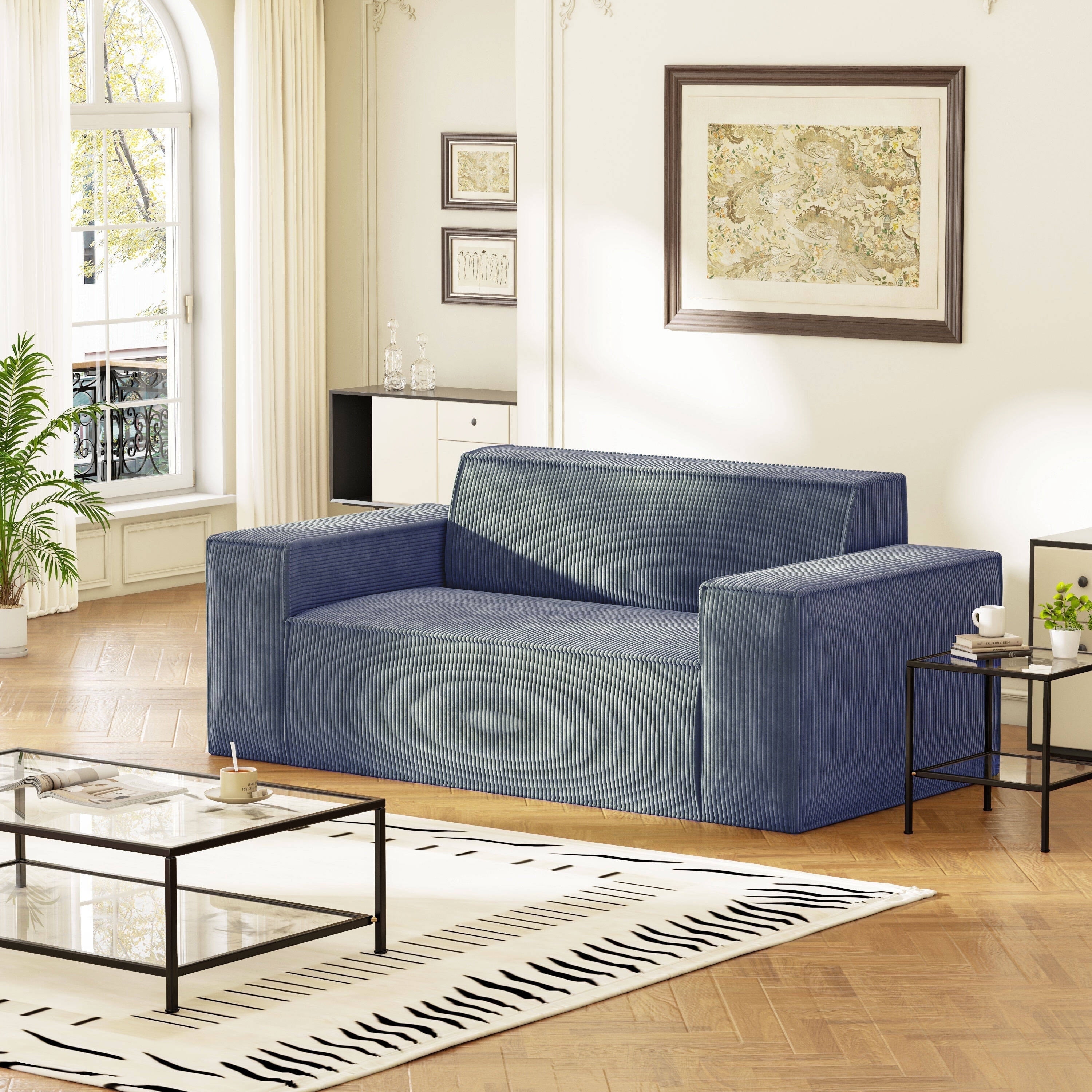 Traumliebe Sofa-in-a-Box Memory Foam 2 Seater Adult Living Room Couch ...