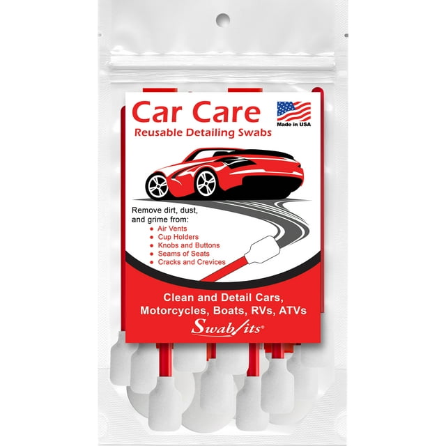 Swab-its Car Care Detailing, 14 Washable and Reusable Foam Cleaning ...