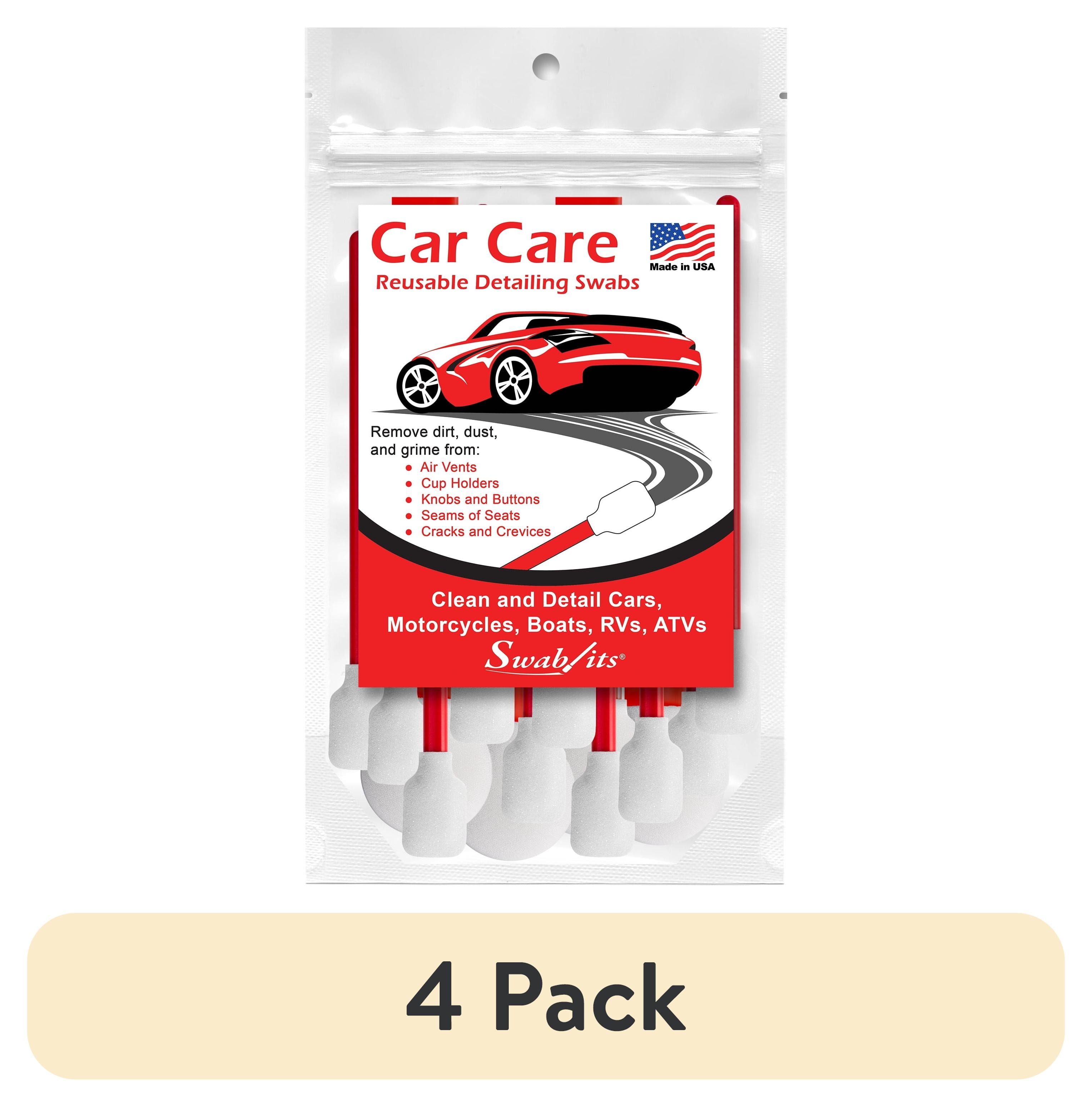 (4 pack) Swab-its Car Care Detailing, 14 Washable and Reusable Foam ...