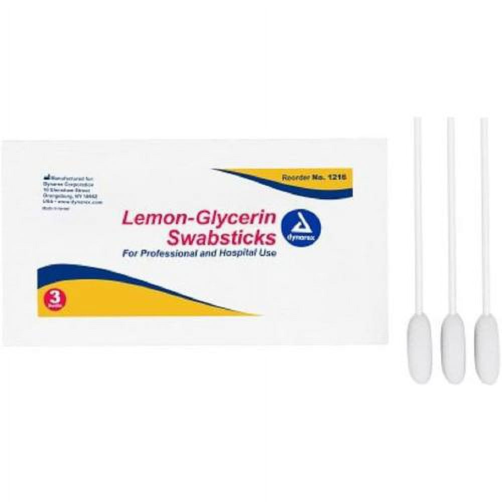 Swabstick Foam Tip Lemon Glycerin - 75 Packs Per Box - Walmart.com