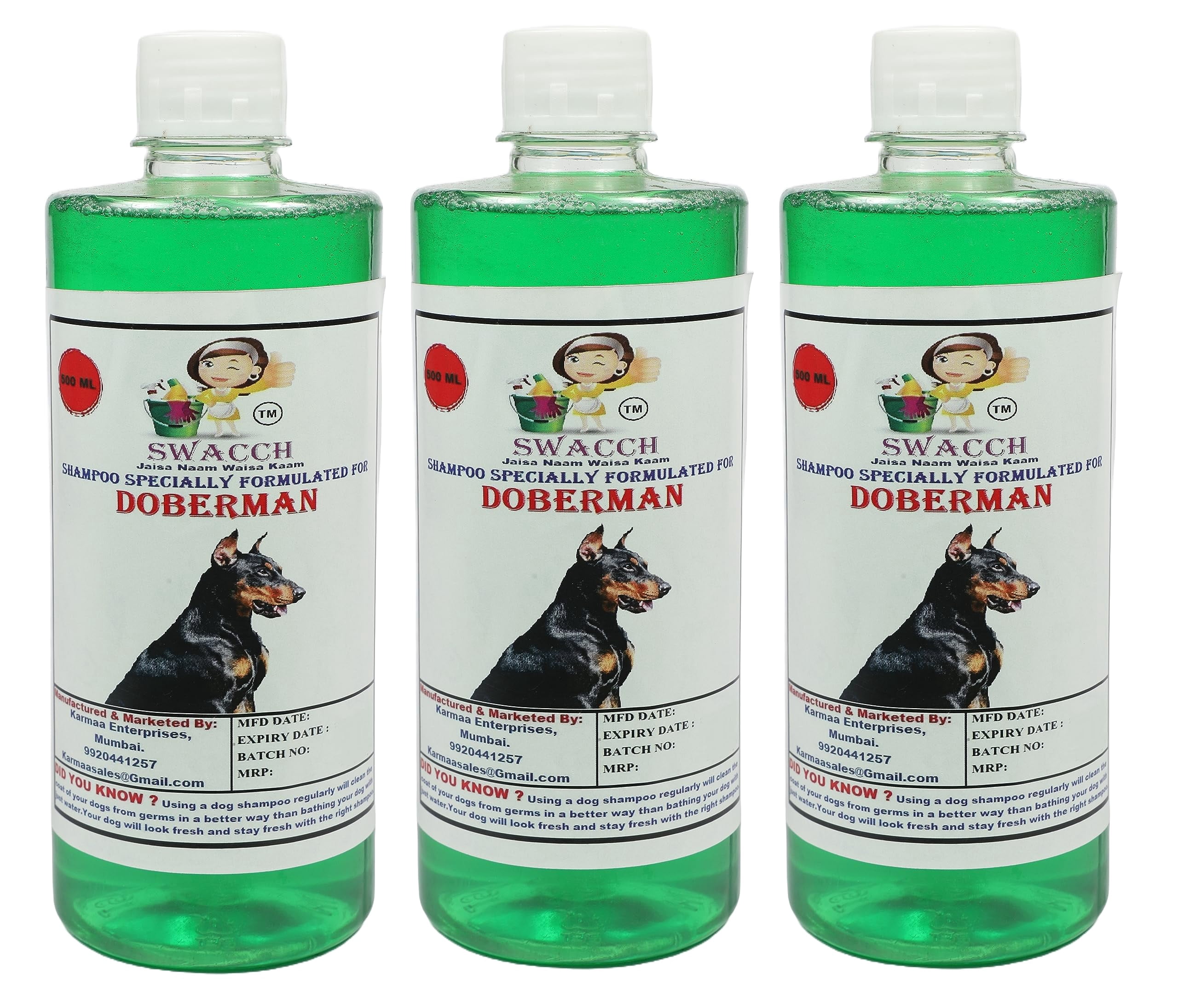 Swacch Shampoo Specially Formulated For Doberman (500Ml) (Pack Of 3 ...