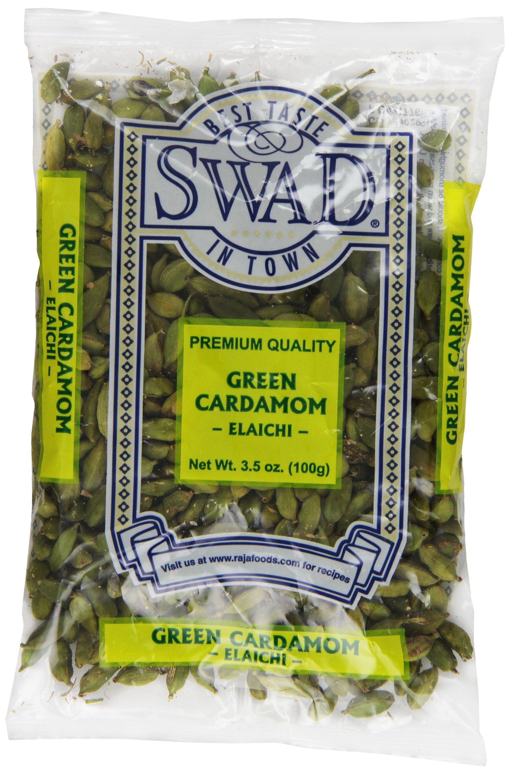 Swad Cardamom Indian Grocery Spice, Pods AIS1 Green, 3.5 Ounce ...