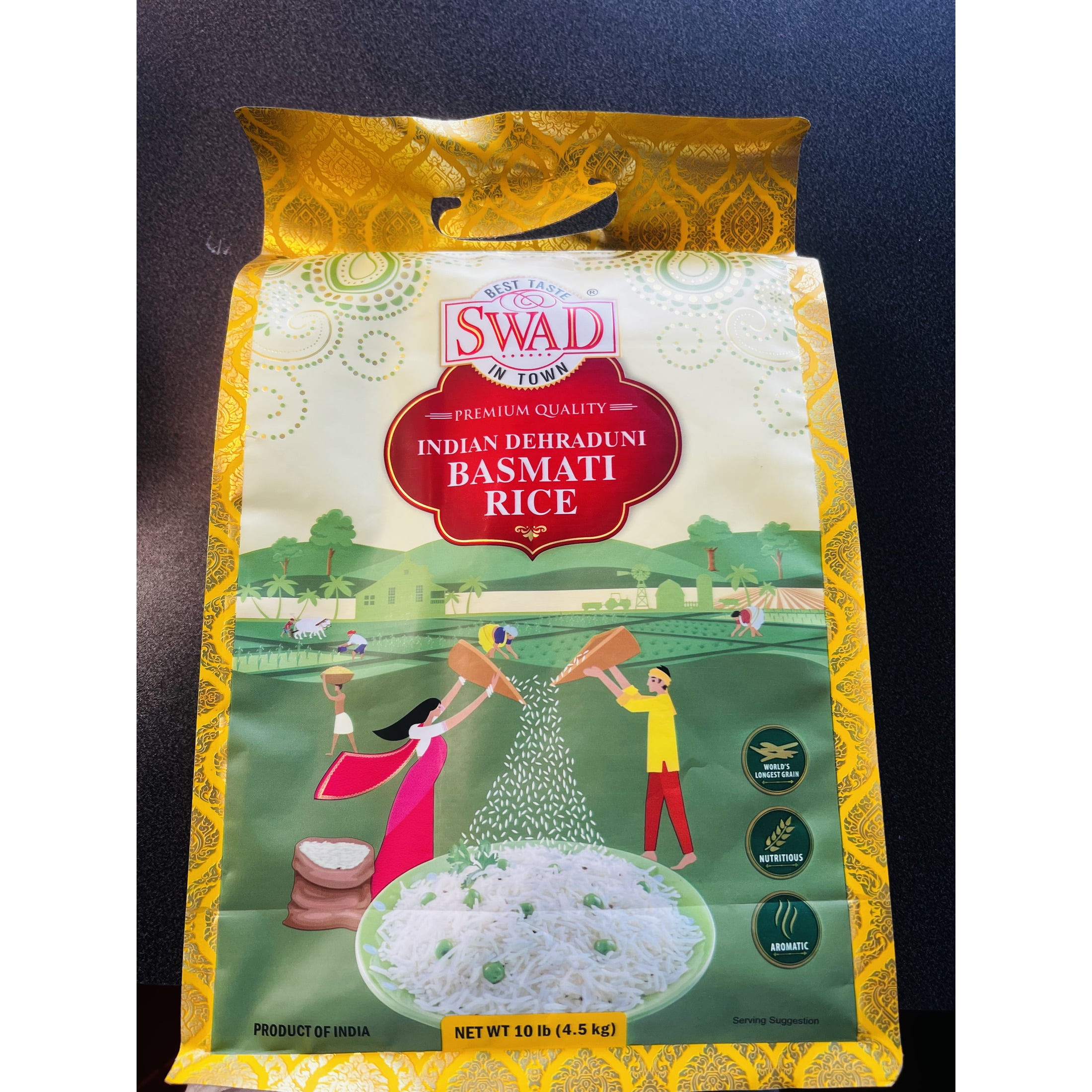 Swad Indian Deharaduni Basmati Rice 10lb - Walmart.com