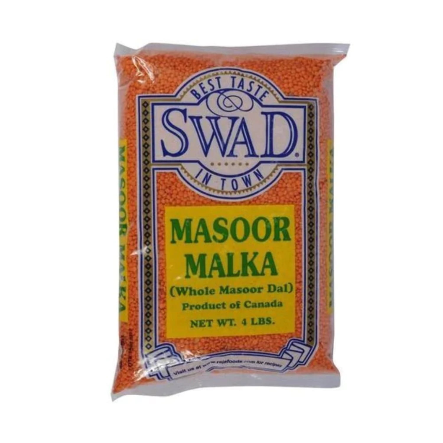 Swad Masoor Malka Whole Masoor Dal 1814g (4lb) - Walmart.com