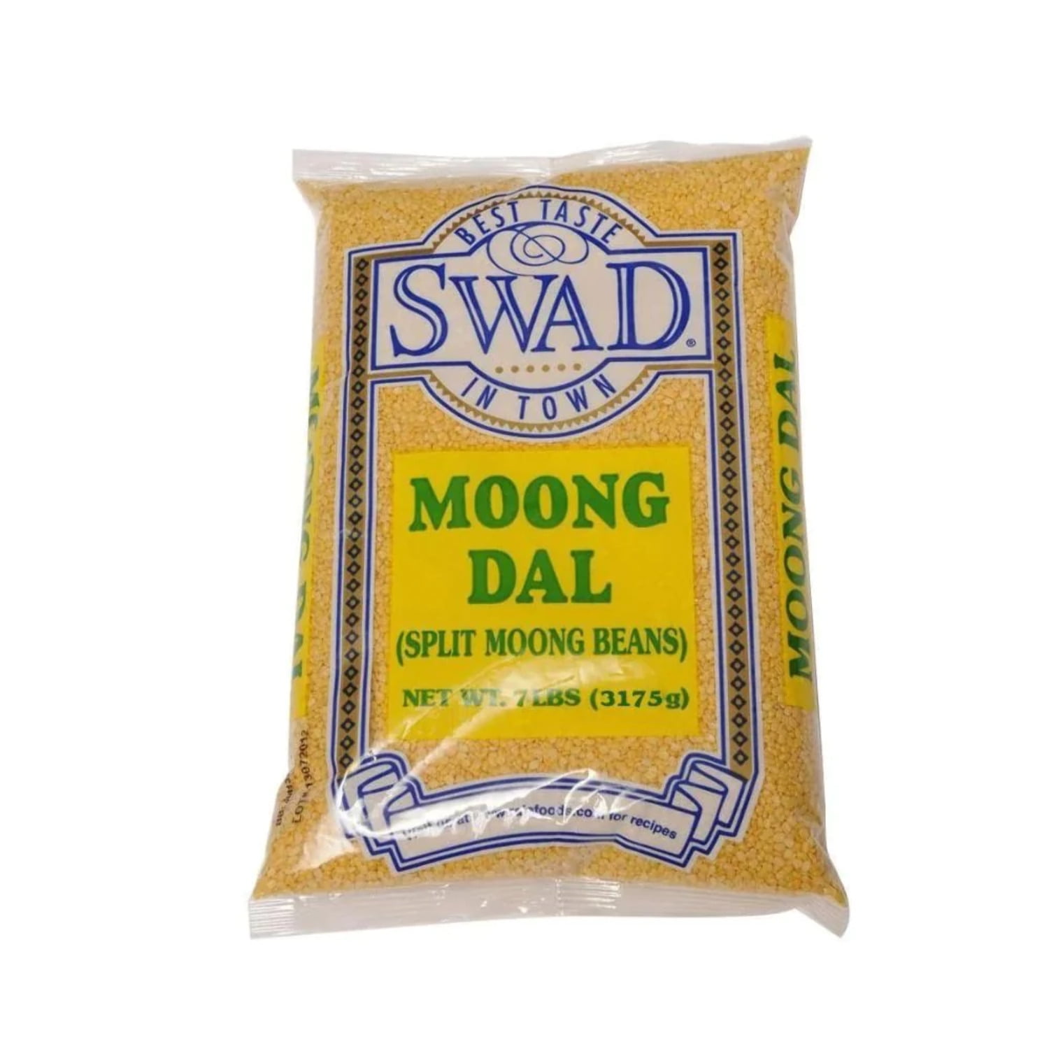 Swad Dry Mung Bulk, Moong Dal Split Moong Beans 7lbs (3.18kg) - Walmart.com
