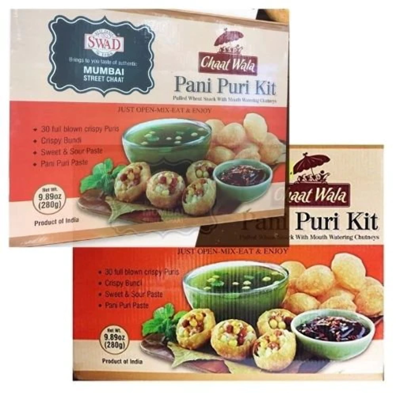Swad Pani Puri Kit Mumbai Street Chaat Wala 280g (Pack of 5) - Walmart.com