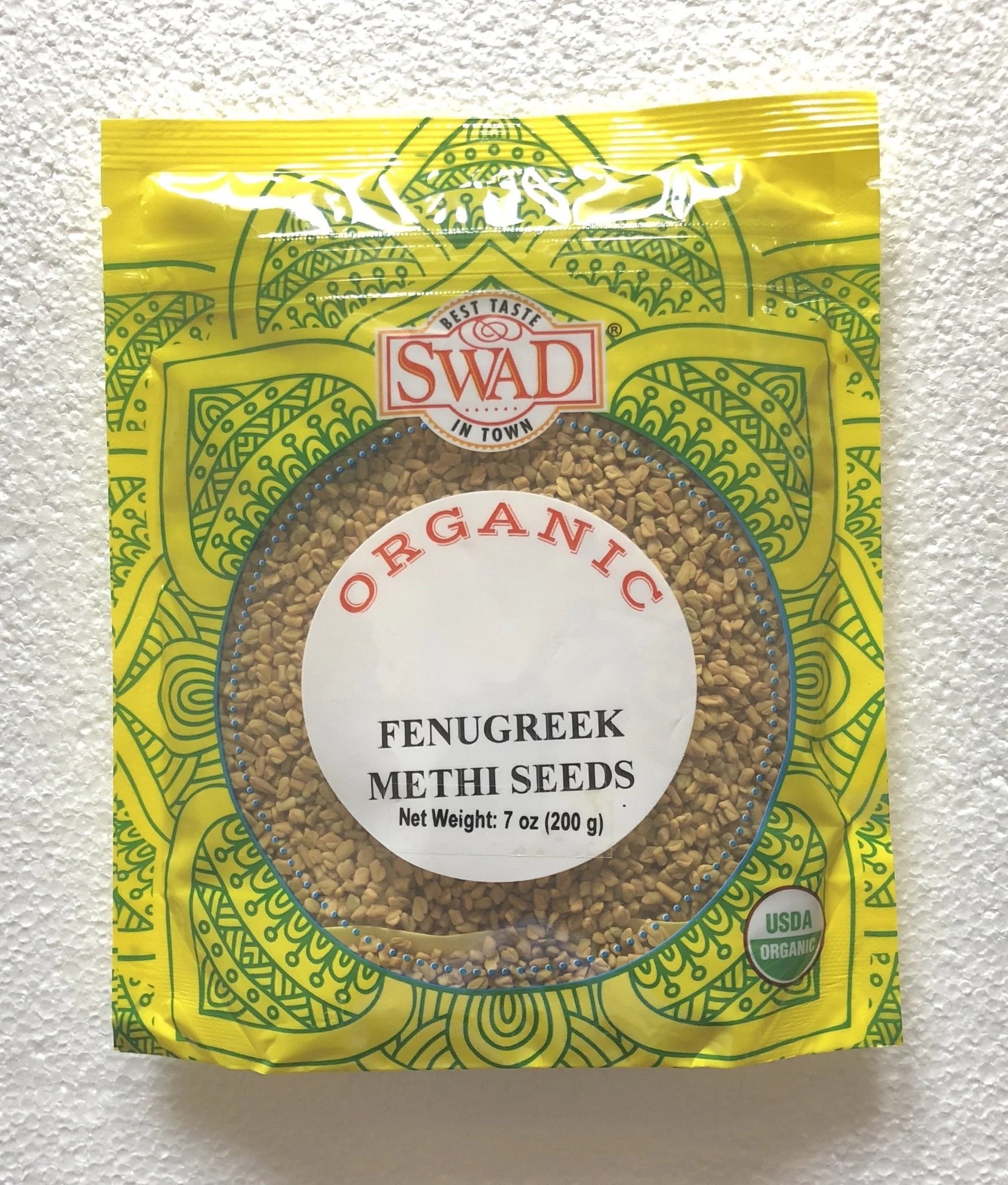 Swad USDA Organic Fenugreek (Methi) Seeds 7oz- Indian Grocery,spice ...